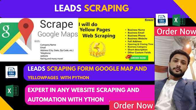 Do google map scraping and yellow page scraping for business leads by ...