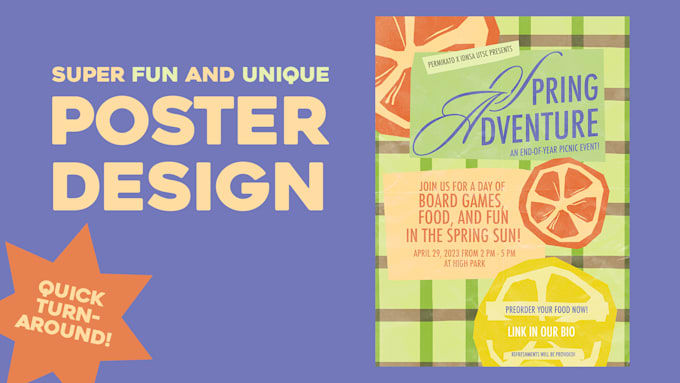 Create a unique and eye catching poster by Artofaubrey | Fiverr