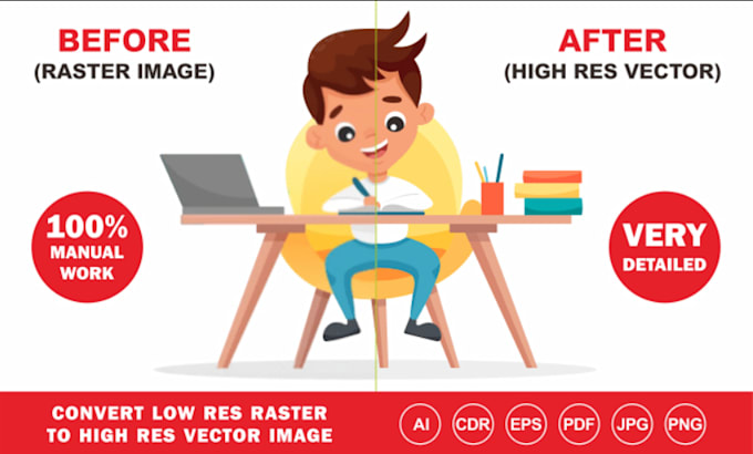 Vector tracing, convert, design logo professionally by Monaadel93 | Fiverr
