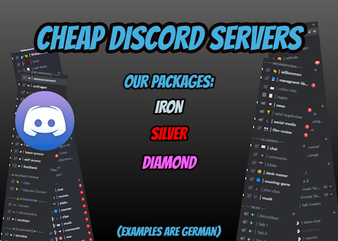 Create discord server, with logo, with bots and much more for you by Justin_bondar | Fiverr