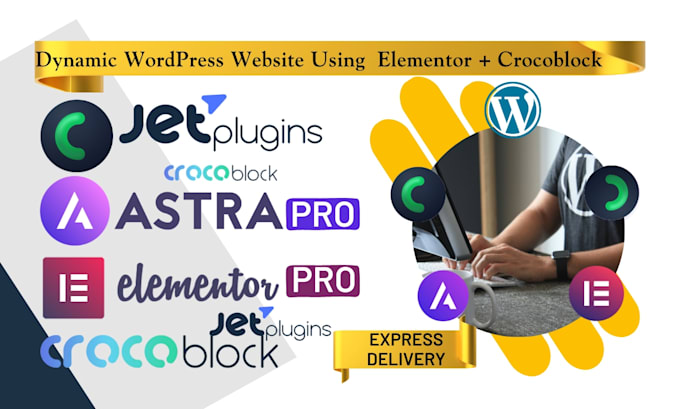 Develop dynamic wordpress website design by crocoblock jet engine, elementor pro by Ashik_al ...
