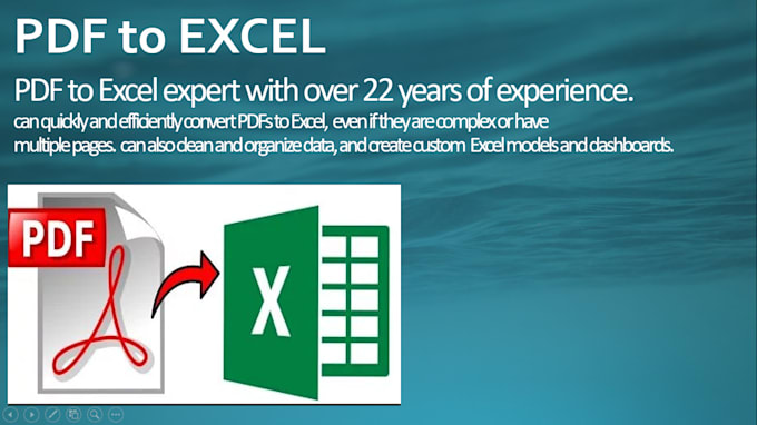 Do pdf to excel conversion by Maravivarma | Fiverr
