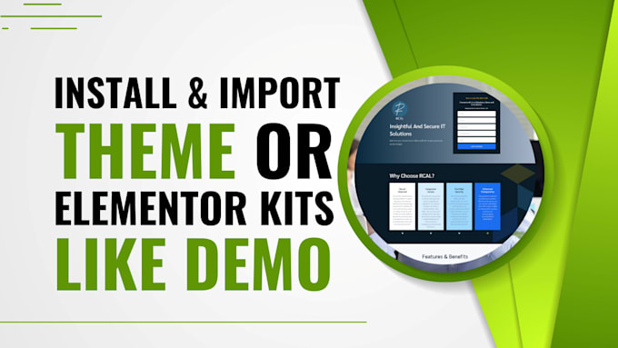 Import, install elementor kits or setup wordpress themes website like demo by Ikishorkumar | Fiverr