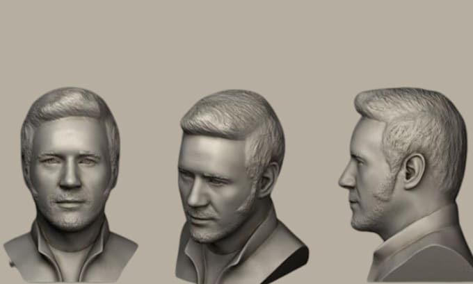 Do realistic 3d head bust full body model 3d face asset stl for 3d ...