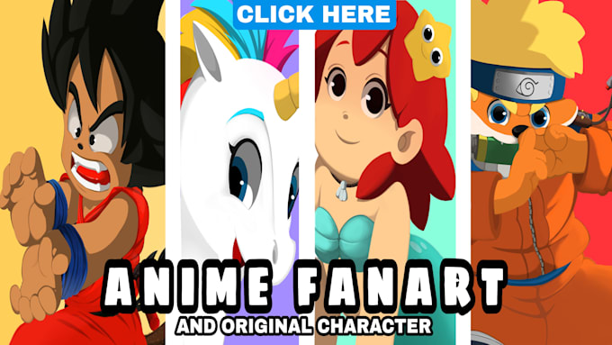Draw anime character fan art, oc and original design model by ...
