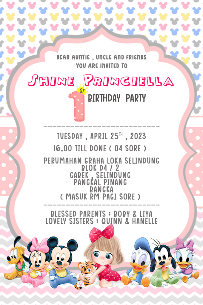 Design invitation for birthday by Ekasinta | Fiverr