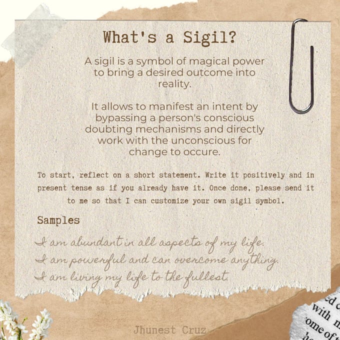 Make a customized sigil for you by Jhunestcruz | Fiverr