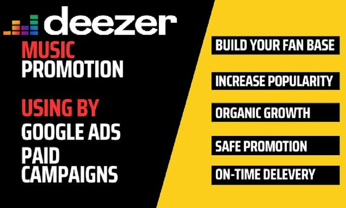 Promote google ads campaigns for your deezer music by Fimaricak6 | Fiverr