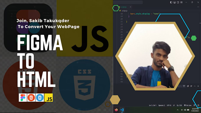 Convert your figma or psd template to html elements by Sakibtalukqder | Fiverr