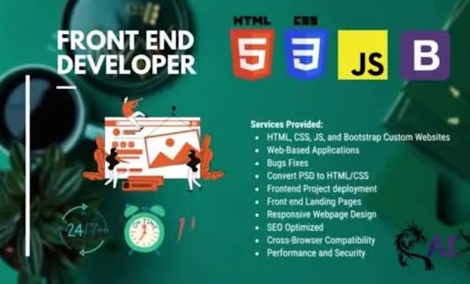 Be Your Front End Web Developer Html Css Javascript Website By Sadiasher15 Fiverr