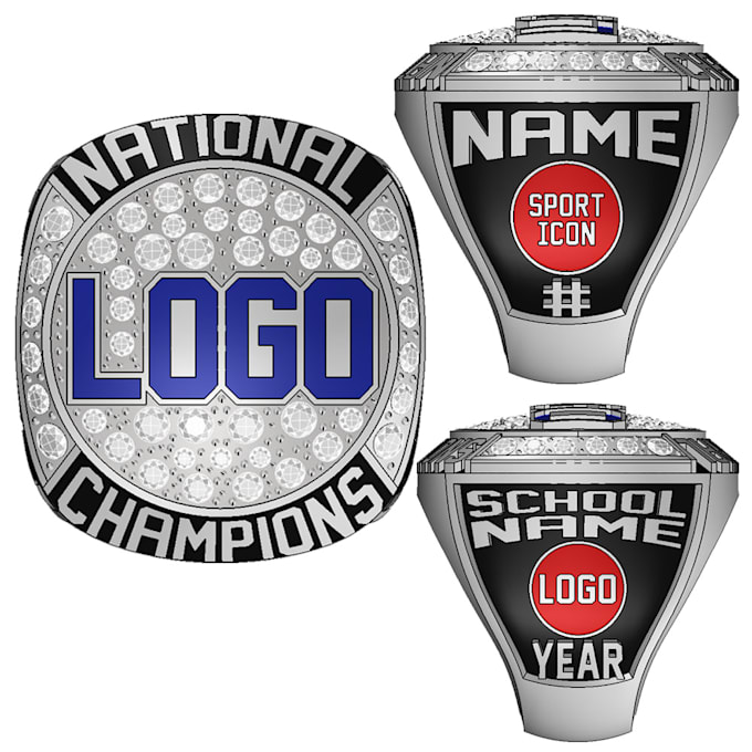 Championship rings 3d modeling by Loretohonorat | Fiverr