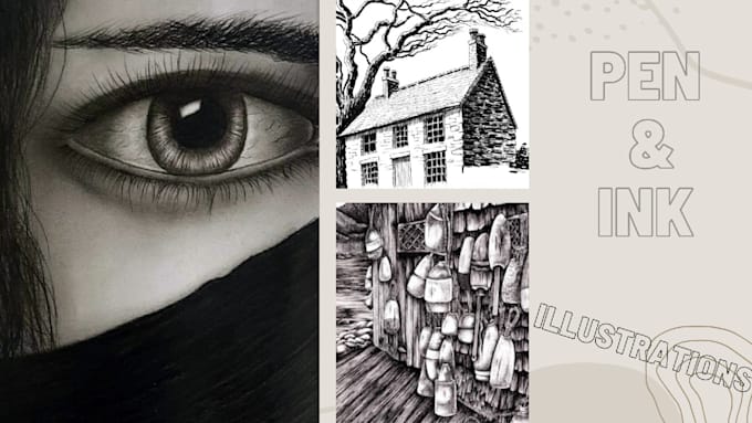 Make wonderful pen and ink illustrations of anything by Noahillustrator | Fiverr