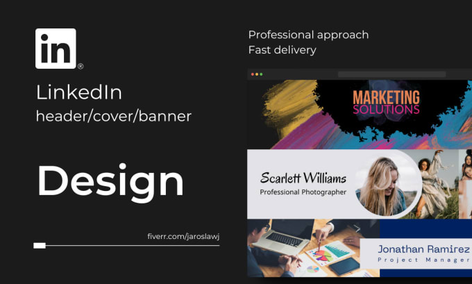 Design professional linkedin header, cover, banner by Jaroslawj | Fiverr