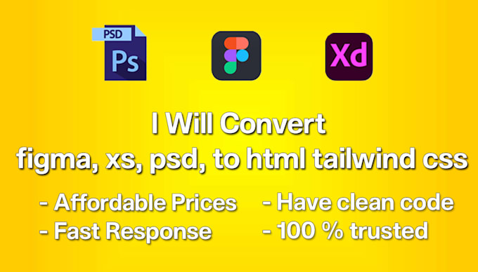 Convert figma,xd,psd to html tailwind css by Gilang_ryzqii | Fiverr