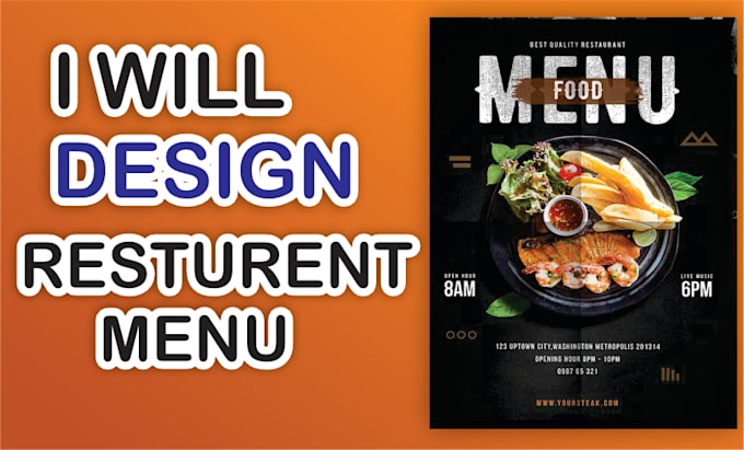 Design eye catching resturents menu by Tayyabfarooq01 | Fiverr