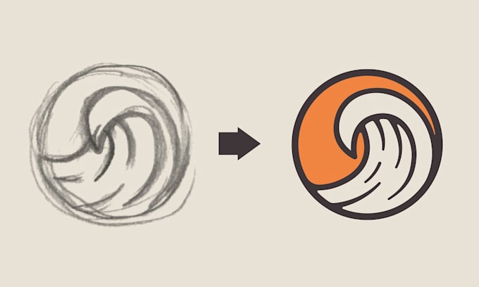 Create a vector logo from your sketch by Salexandrou | Fiverr