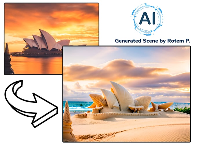 Create beautiful ai scenes from your photos by Rotemyp | Fiverr