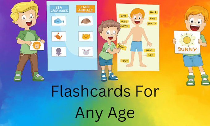 Design interactive flashcards for any age by Preschoolmaster | Fiverr