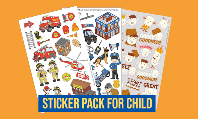Make cute design sticker bundle for children book by Alfian_67 | Fiverr