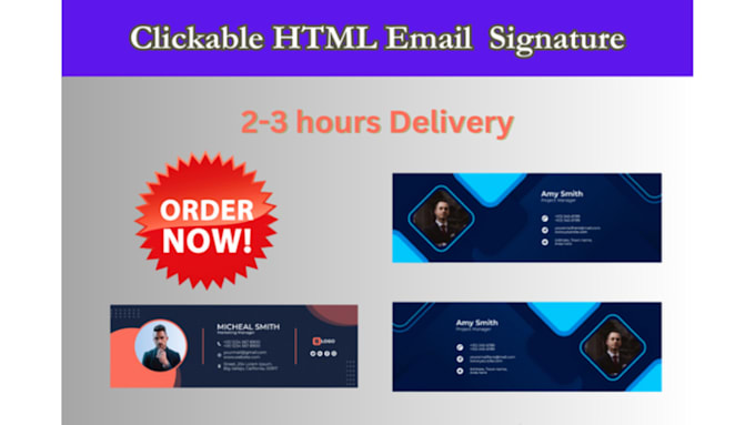 Make Clickable Html Email Signature For Gmail Outlook By Ifhammfm Fiverr