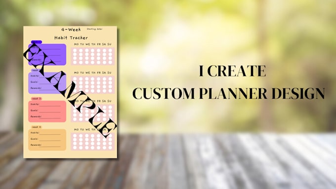 Create custom habit tracker, calendar or planner for you by ...