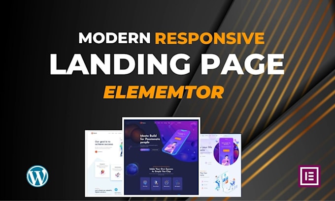 Do modern landing page design or wordpress website or squeeze page by elementor by ...