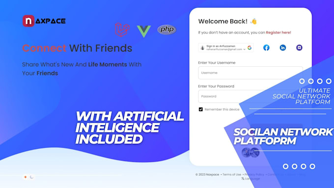 Make social network platform with ai included by Arifuzzamanr420 | Fiverr
