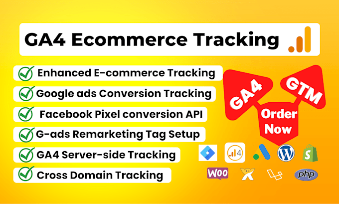 Setup, fix google analytics 4, ga4 ecommerce tracking, conversion ...