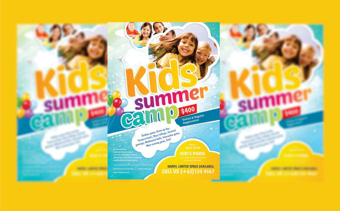 Design professional summer camp kids winter school flyer by ...