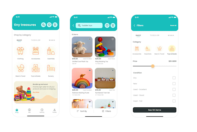 Do mobile and tablet apps ux ui design for android and ios by Sam ...