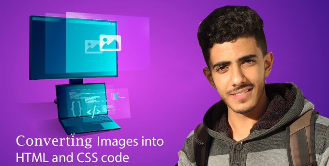 Convert and image into html css and js code Convert and image into html css and js code