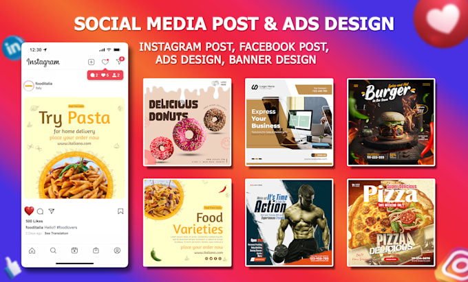 Design social media posts, instagram post, facebook post ads by Tabin ...
