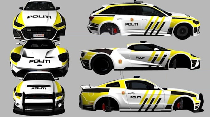 Design custom livery of police ems cars of fivem template for your ...