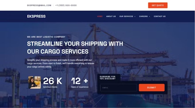 Create logistics, dispatch, freight, trucking, moving company website ...