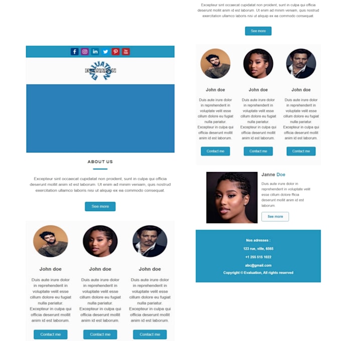 Design a professional html email template by Oudaneidrissou | Fiverr