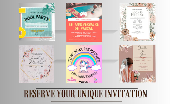 Help you to invite your guests by an attractive invitation by Marouane ...