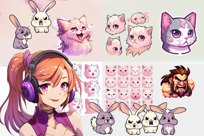 Custom twitch emotes, sub badges in 24 hours by Shyam_vfx | Fiverr