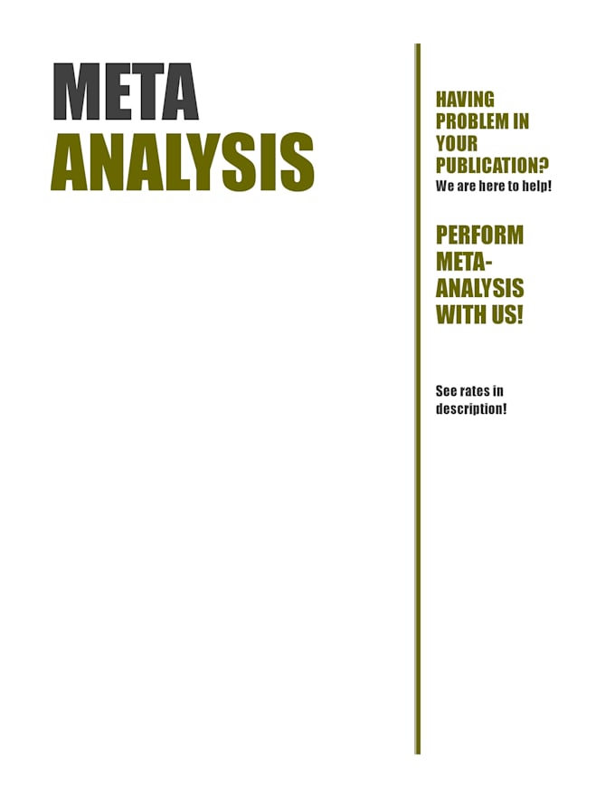 Do meta analysis in medical related topics by Meh389 | Fiverr