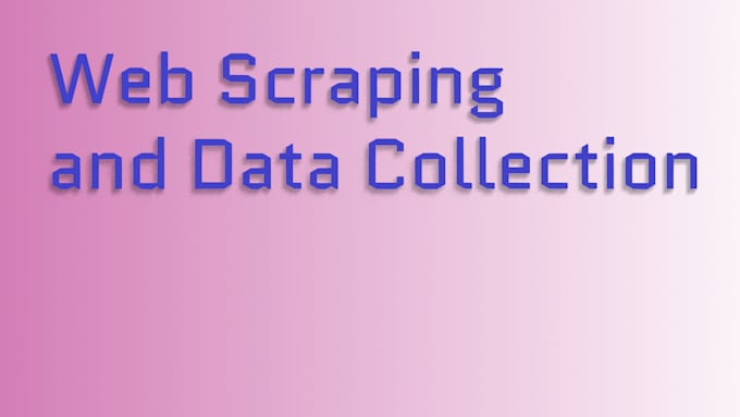 Do web scraping and web crawling by Ngiuliani507103 | Fiverr