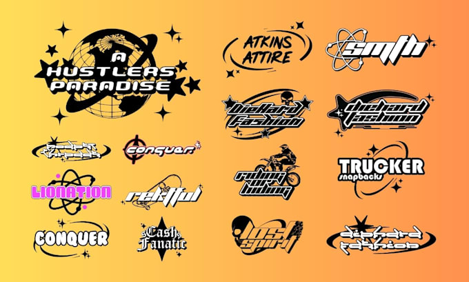 Create streetwear y2k logo design for your clothing and t shirt brand ...