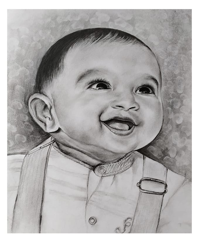 Draw amazing realistic pencil portrait by Rasheedakabdul | Fiverr