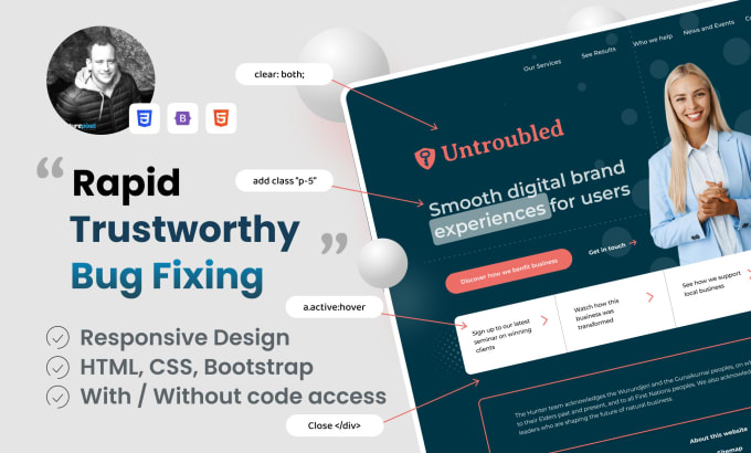Fix html css bootstrap issues on your website by Content_flame | Fiverr Fix html css bootstrap issues on your website by Content_flame | Fiverr