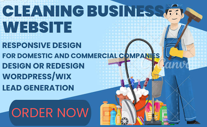 Create responsive cleaning business website for cleaning company by Klebwebpro | Fiverr