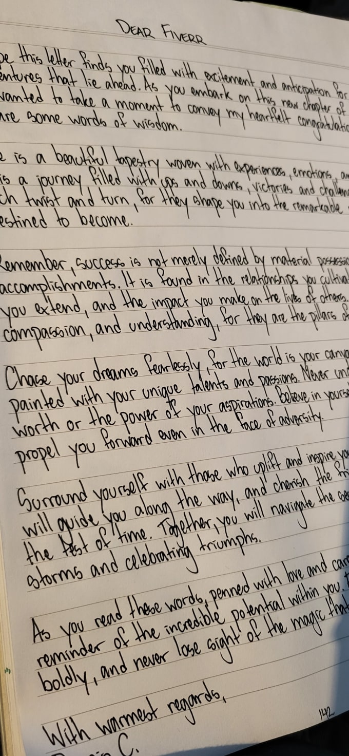 Handwrite letters for you and post to anywhere in the world by ...