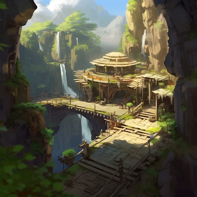 Do an environment and background concept art by Racutsous | Fiverr
