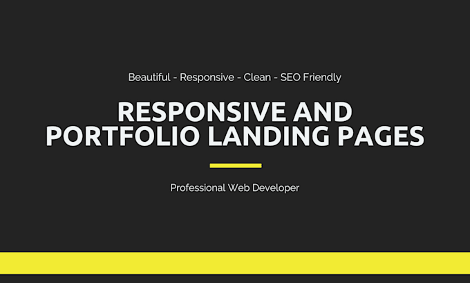 Code a website landing page and html portfolio website by Wildanf_ | Fiverr