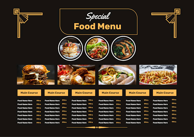 Make food menu,restaurant menu,manu board design by Abroy01 | Fiverr