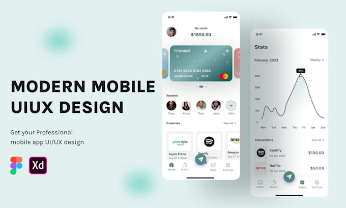Design your mobile ux ui design, and prototypes for you by Kngchris | Fiverr