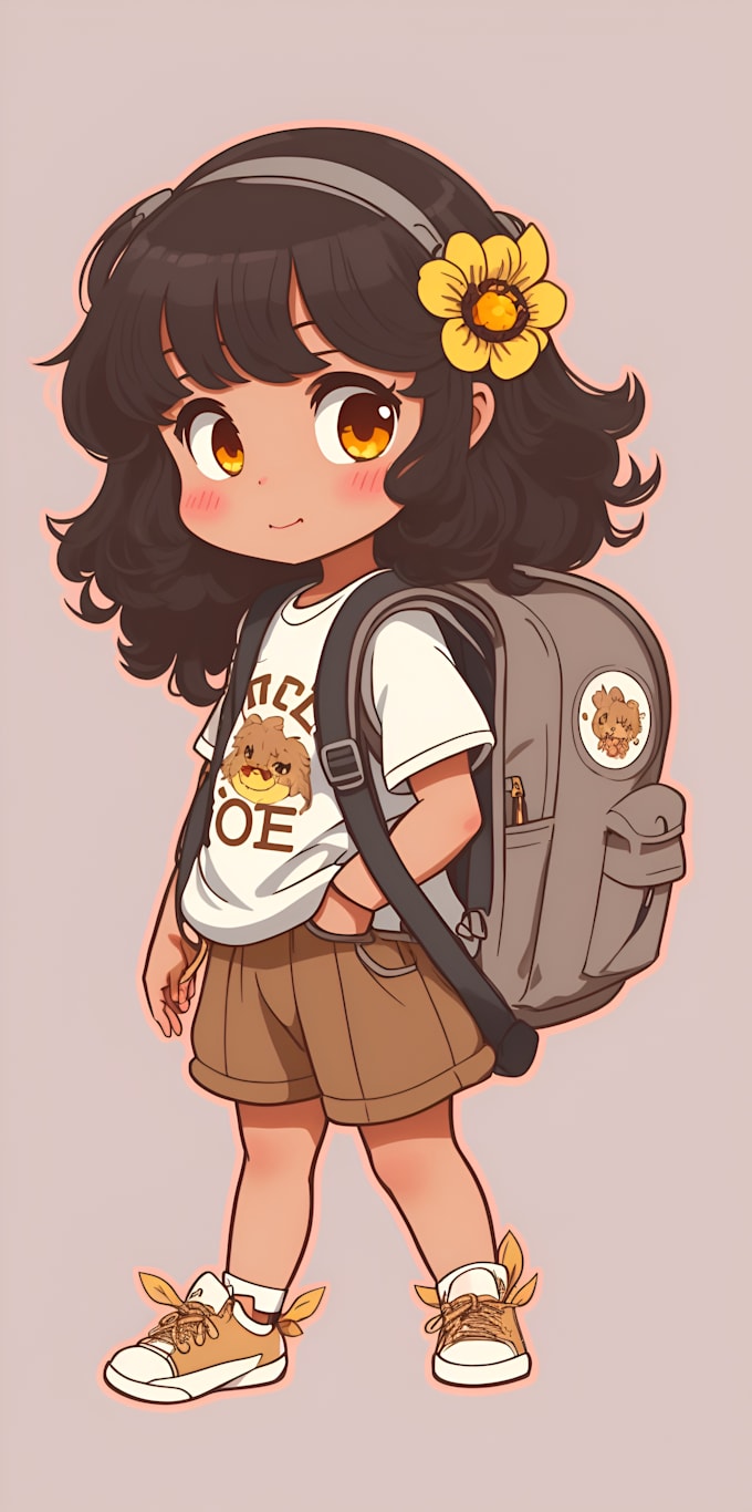 Draw A Cute Girl Art Cartoon Using Ai And Editing Manual So Fast By
