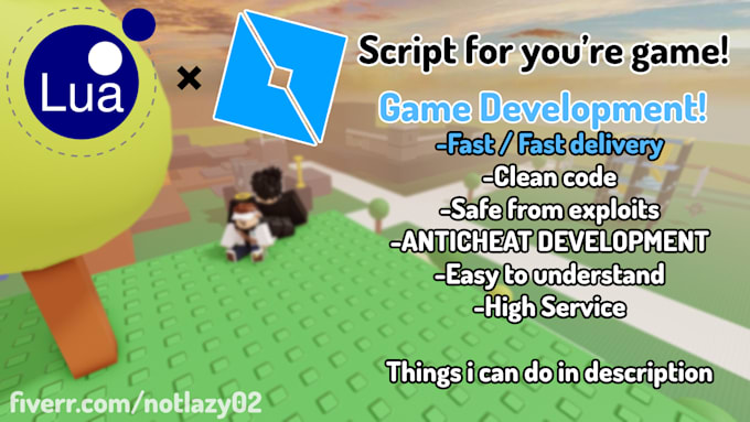 Script for your roblox game by Notlazy02 | Fiverr